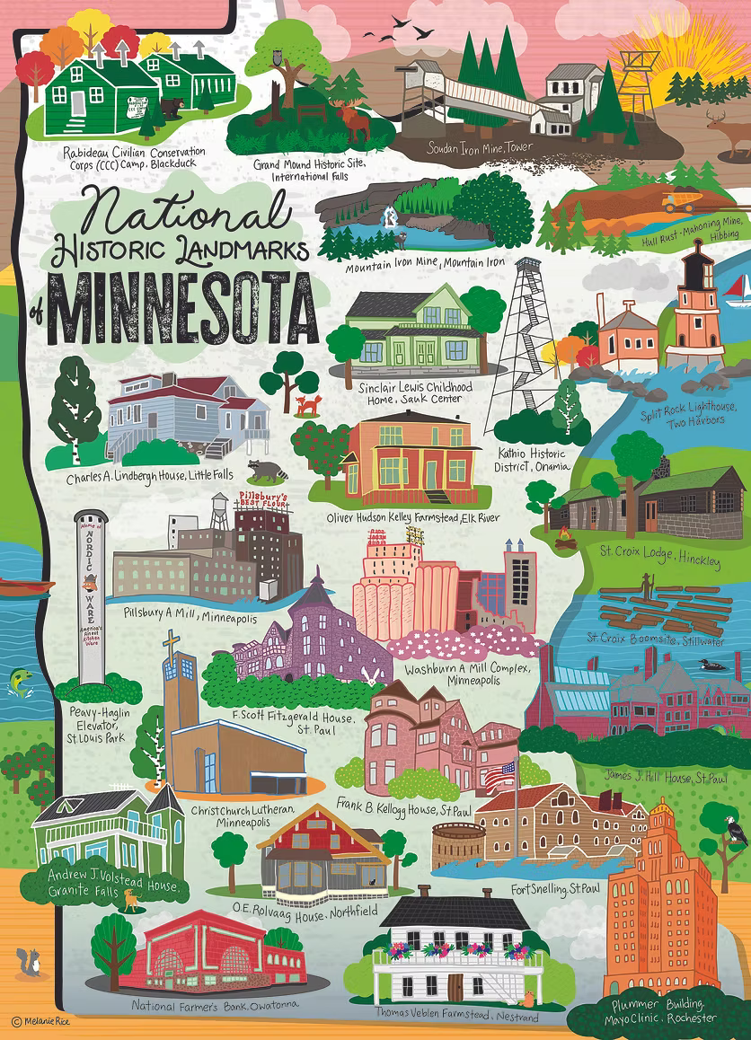 The National Historic Landmarks of Minnesota Puzzle – Lunds & Byerlys Gifts